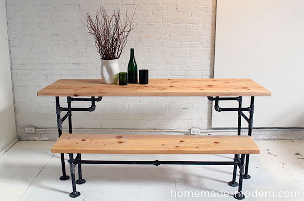 How-To: Wood and Iron Bench and Table - Make: