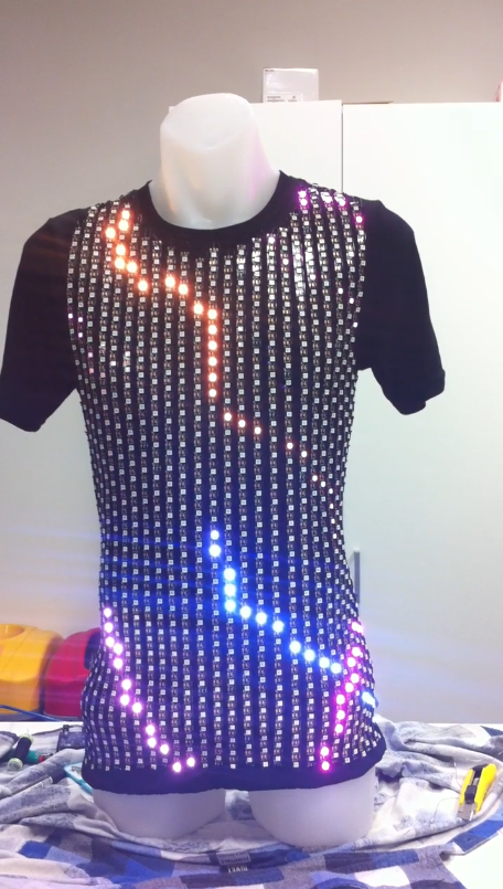 Wearable Led Shirt Lights Up From Bluetooth Signals Make